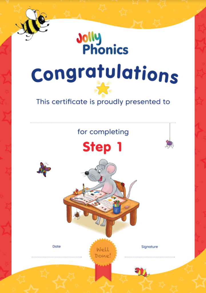 Jolly Phonics Certificates — Jolly Learning